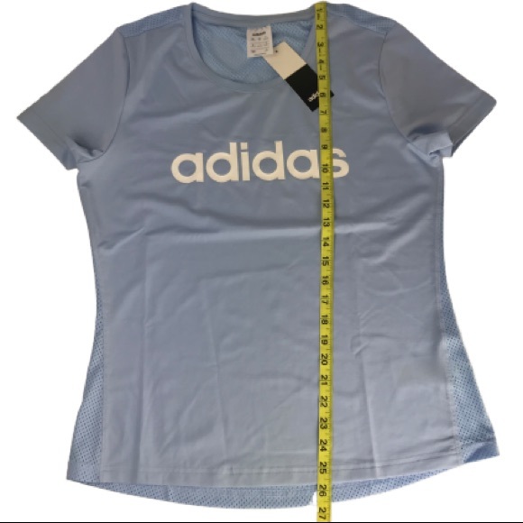 adidas | Tops | Adidas Logo Athletic Tee Short Sleeve Mesh Back | Poshmark